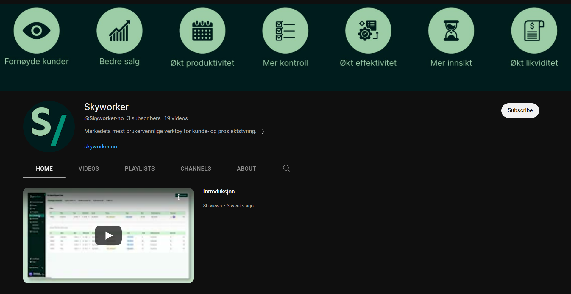 Demo av Skyworker på Youtube | Skyworker